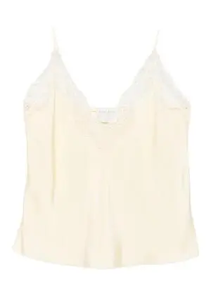 FORTE_FORTE Lace Trimmed Camisole - White