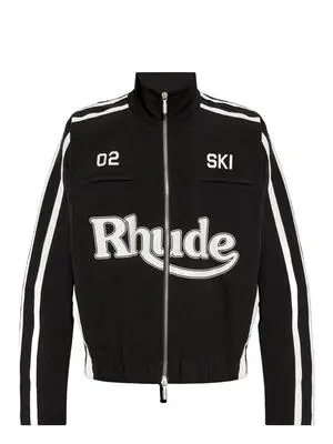 Rhude Logo Casual Jacket With High Neck - Black