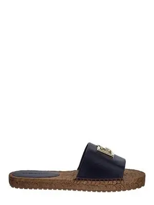 Dolce & Gabbana Logo Plaque Slip-on Espadrilles - Black