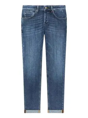 DONDUP Logo Detail Denim Trousers - Blue