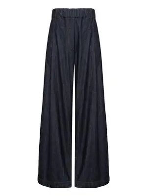 Dries Van Noten Dries Van Noten Wide-Leg Pleated Jeans Black