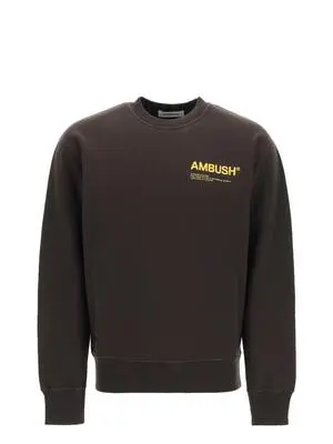 AMBUSH Logo-print Long-sleeve Sweatshirt - Black