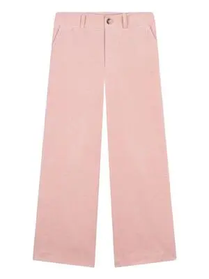Chloé Wide-leg Cotton Trousers - Pale Pink