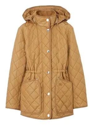 Burberry Diamond-quilted Drawstring Hooded Jacket - No