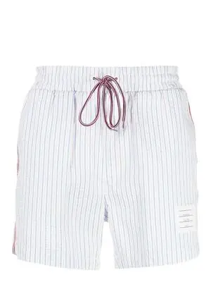 Thom Browne Striped Swim Shorts - Light Blue