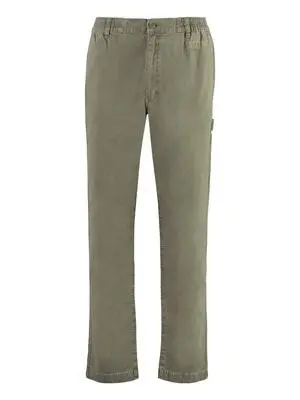 Moschino Embroidered Straight-leg Trousers - Green