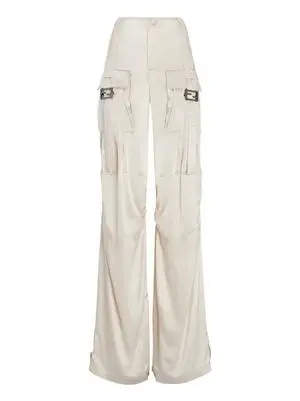 Fendi Cargo Pants With Ff Baguette Buckle Embellishment - Beige