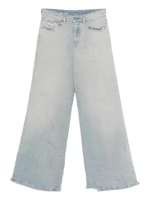 DIESEL® 1978 D-akemi Distressed Flared Jeans - Gray