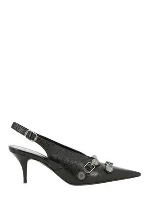 Balenciaga Cagole Slingback Pumps - Black