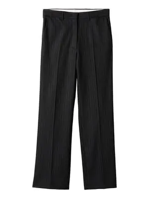 Miu Miu Pinstriped Tailored Trousers - Black