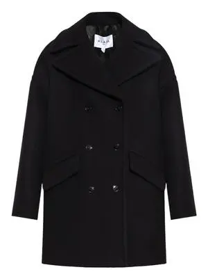 Alaïa Double-breasted Straight Hem Caban Coat - Black