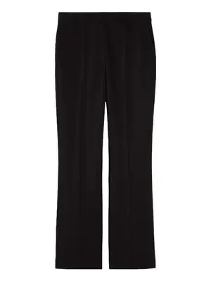 Gucci Logo Embroidered Bootcut Trousers - Black