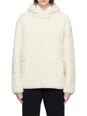 JIL SANDER Gradual Pattern Hooded Sweater - White