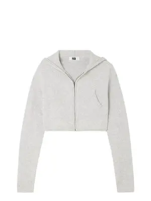 RE/DONE X Pamela Anderson Cropped Hoodie - Grey