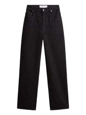 GOLDEN GOOSE Embellished Tweed Trousers - Black