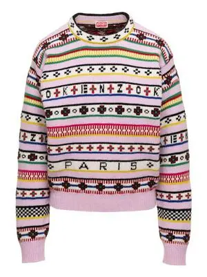 Kenzo Fair Isle Jacquard Knit Jumper - Multicolor