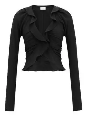 SAINT LAURENT Saint Laurent Ruffled Long-Sleeve Blouse