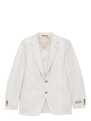 Canali Single-breasted Blazer With Notched Lapel - No