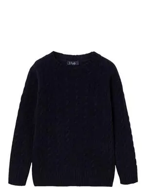 IL GUFO Cable-knit Wool Jumper - Black