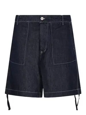 C.P. COMPANY C.P. Company Denim Shorts With Logo Patch