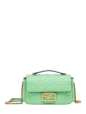 Fendi Ff Motif Chain Shoulder Bag - Green