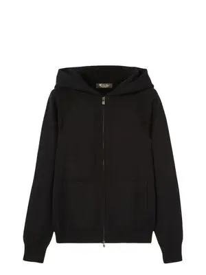 Loro Piana Zip-up Hooded Cardigan - Black