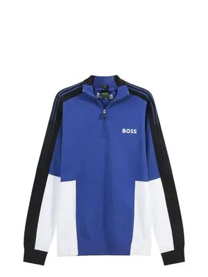 Hugo Boss Long-sleeved Zipper Sweatshirt - Blue