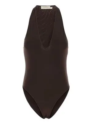 Zimmermann Round Neck Bodysuit - Black