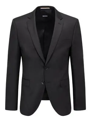 Hugo Boss Two-button Plain Jacket - Black