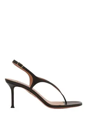 AQUAZZURA Buckle Fastened Bikini Thong Sandals - Black