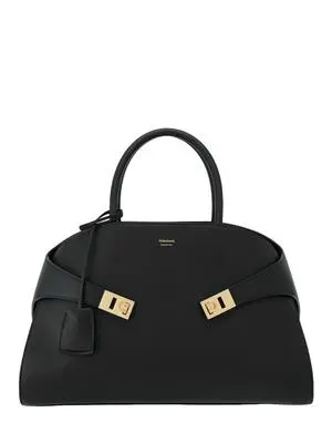FERRAGAMO Gancini Logo Tote Bag - Black
