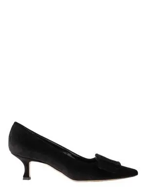 Manolo Blahnik Buckled High Heel Pumps - Black