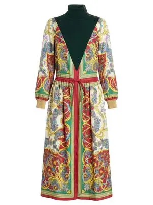 Gucci Printed Long Sleeve Dress - Multicolor