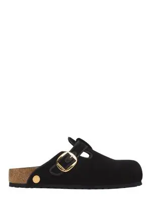 BIRKENSTOCK Birkenstock Boston Big Buckle Clogs Velvet Black
