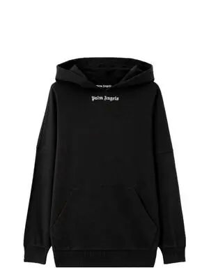 Palm Angels Classic Logo Oversized Hoodie - Black Off White