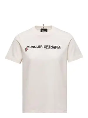 Moncler Logo Graphic Crewneck T-shirt - White
