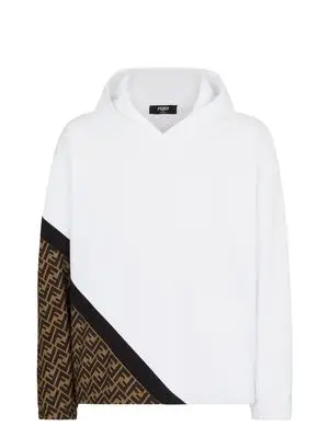 Fendi Ff Motif Hoodie - White