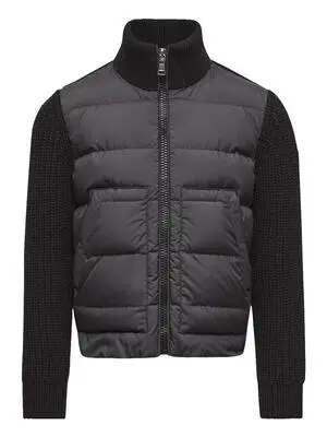 Moncler Logo Patch Panelled Jacket - Black