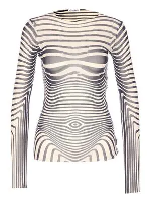 JEAN PAUL GAULTIER Printed Long Sleeve Top - Multicolor