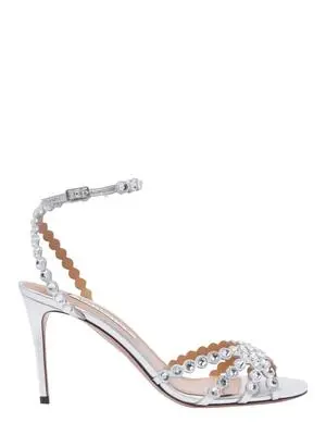 AQUAZZURA Aquazzura Crystal-Embellished Tequila Sandals Silver
