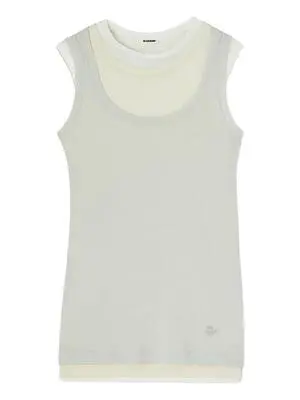 JIL SANDER Layered Tank Top - White