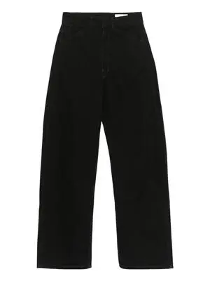 LEMAIRE High-waisted Wide-leg Jeans - Black