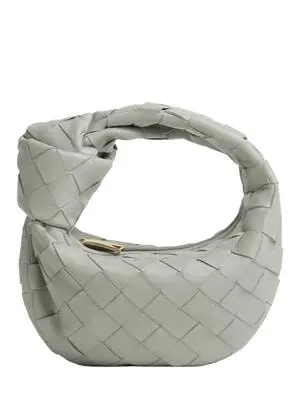 Bottega Veneta Intrecciato Zipper Handbag - Gray