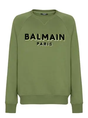 Balmain Long-sleeved Logo Sweater - Green