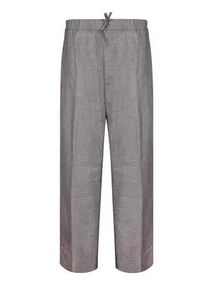 Officine Générale Drawstring Relaxed Fit Trousers - Gray