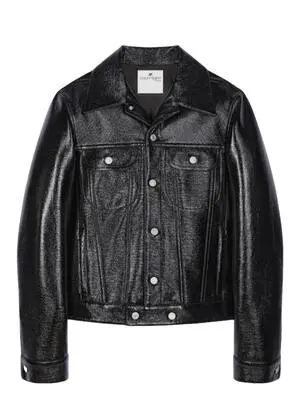 COURREGES Long-sleeved Jacket With Logo - Black