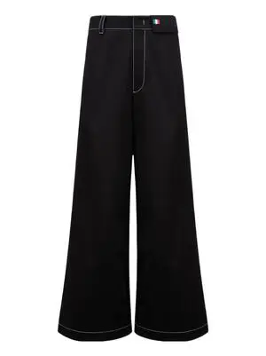 MONCLER Moncler X Palm Angels Wide-Leg Trousers With Logo Patch
