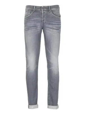 DONDUP Logo Denim Pants - Gray