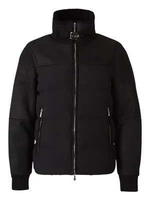 MOORER Down Jacket With Stand Collar And Zipper Closure - Black