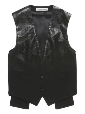 Acne Studios V-neck Buttoned Vest - Black